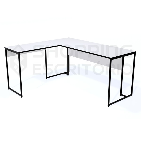 Mesa em L Design Industrial Cores